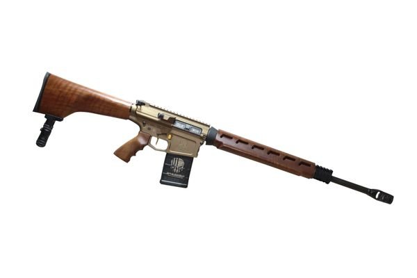 AR10 20" 308 WIN Burnt Bronze Billet Rifle w/ Walnut Stock ...