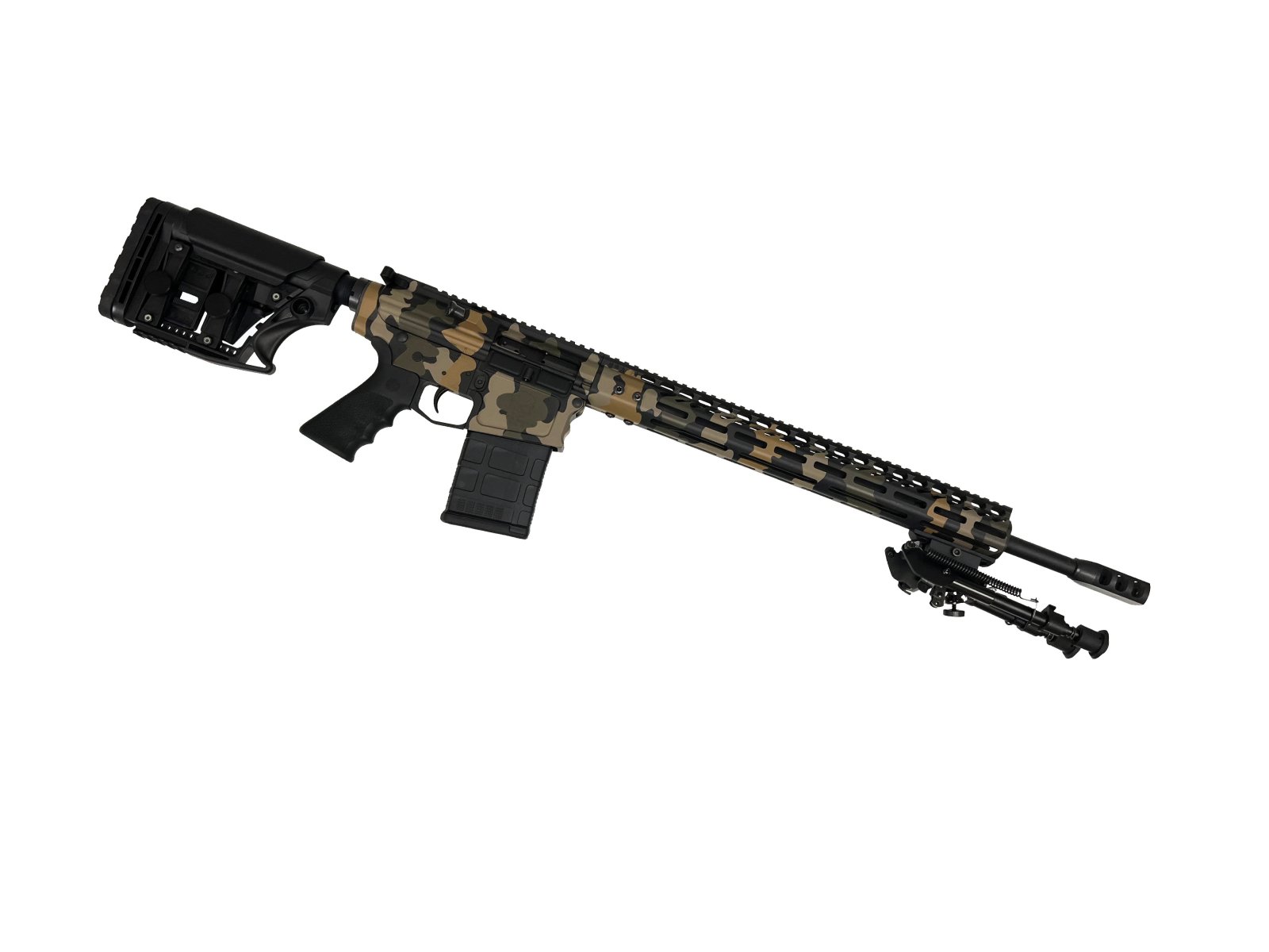 AR10 6.5 CM RIFLE 15" MLOK MBA-3 APPALACHIAN QUAD CAMO ...