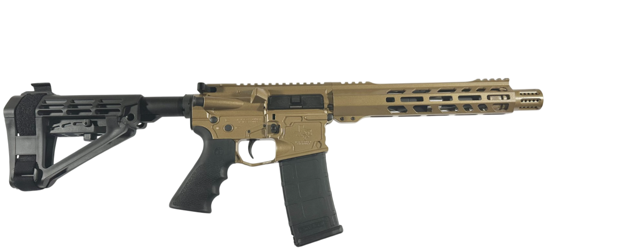 10.5” AR15 5.56 Pistol Gun Candy Finish, MLOK, Billet Lower ...