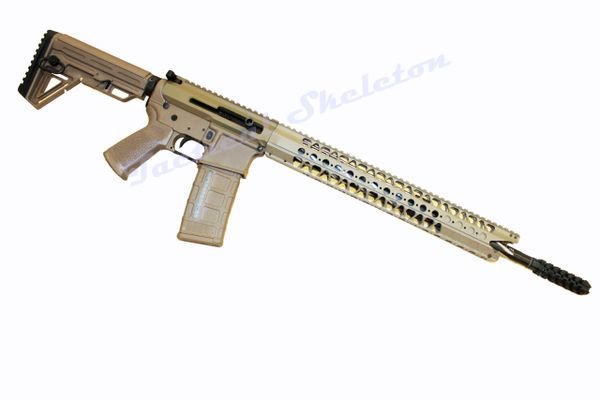 18” AR-15 223 Wylde Spiral Fluted Stainless Side Charger SHARK FDE TAN ...