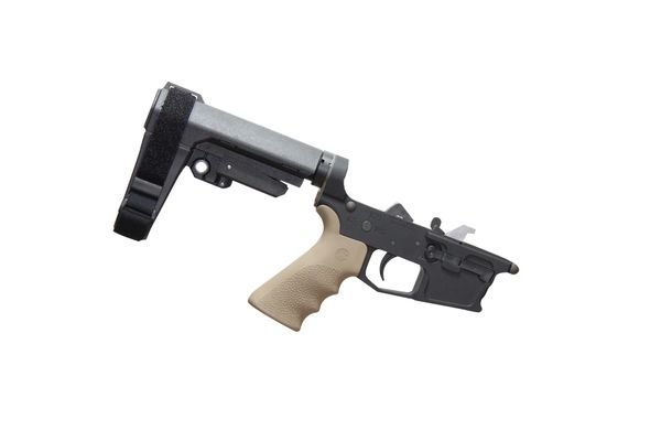 AR45 Glock Mag DPMS Gen 1 Billet Pistol Lower w/ SBA-3 Brace ...