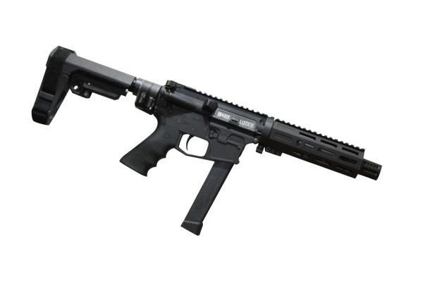 AR9 7.5" 9mm Takedown Billet PCC Pistol w/ SBA-3 Brace Black ...