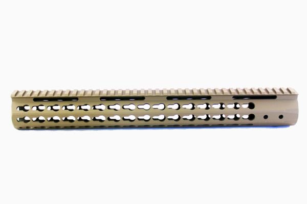 FDE 15" ULTRA Super Slim Keymod Rail One Piece Flat Dark Earth ...