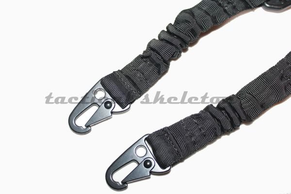Tactical one or two point rifle sling w quick detach hooks BLACK ...