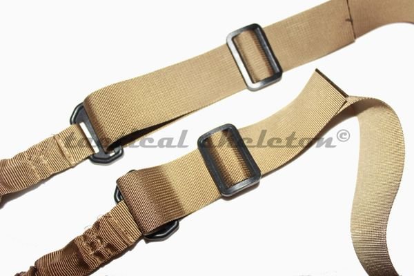 Tactical one or two point rifle sling w quick detach hooks FDE TAN ...