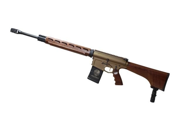 AR10 20" 308 WIN Burnt Bronze Billet Rifle w/ Walnut Stock ...