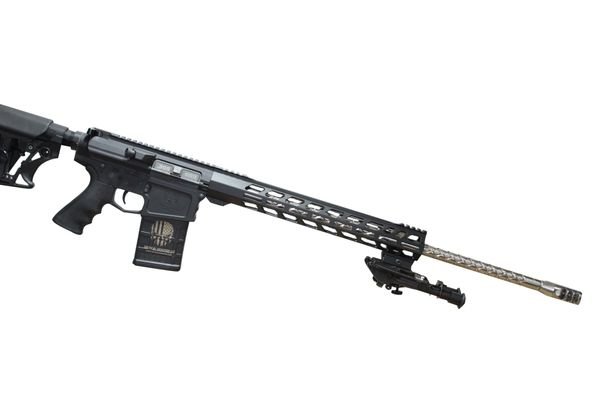 AR10 24" .308 WIN Diamond Fluted Billet Rifle w/ 15" Black ...