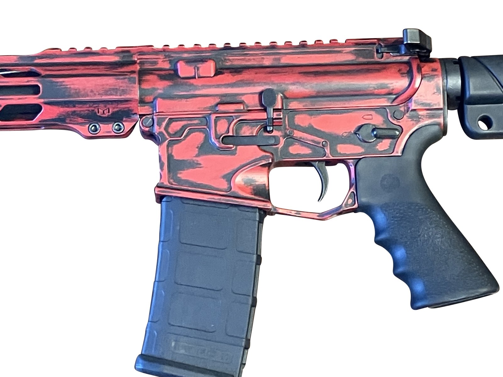 AR15 16" 300 BLACKOUT BILLET RIFLE W/ HOGUE FURNITURE CUSTOME BATTLE ...