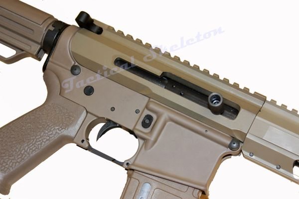 18” AR-15 223 Wylde Spiral Fluted Stainless Side Charger SHARK FDE TAN ...