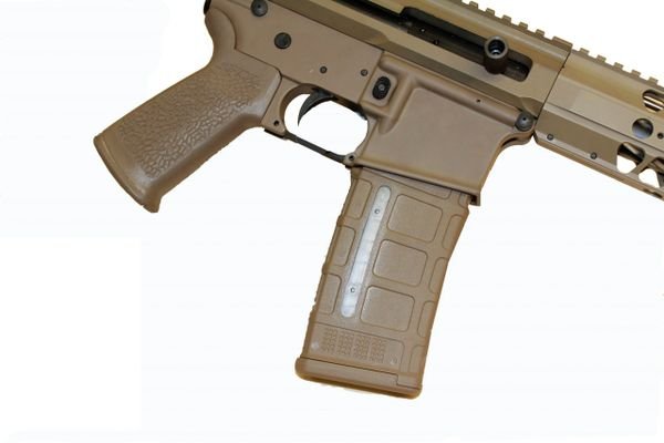 18” AR-15 223 Wylde Spiral Fluted Stainless Side Charger SHARK FDE TAN ...